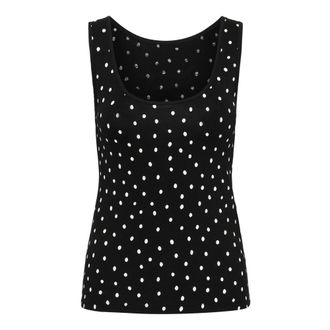 Kaffe D&eacute;bardeur &agrave; pois - Femme - Tops - Noir - Taille: 36 FR