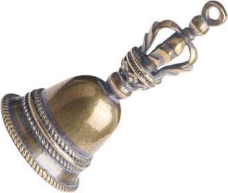 BESPORTBLE 2 St&uuml;ck Messing Glocken Schl&uuml;sselanh&auml;nger Retro Hand Rassel Anh&auml;nger Langlebige DIY Dekoration Verblasst Nicht Kompakt f&uuml;r Basteln Weihnachtsdeko und 