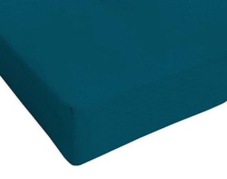 Italian Bed Linen Max color Betttuch 25cm Ecke, Öl grün, maxy Doppelte