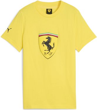 Puma Jugendliche Scuderia Ferrari Sportswear Coloured Big Shield T-Shirt 152, Speed Yellow