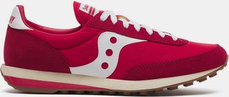 Saucony 80 Sneaker f&uuml;r Herren/Damen Unisex, Wildleder (Rot/Wei&szlig;)
