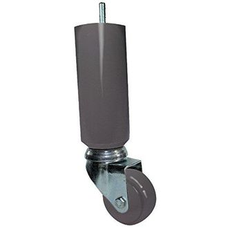 Margit Brandt Mobilität praticonfort ohne Bremse Set 4 Füße für Lattenrost, Holz, grau Taupe, 5,5 x 5,5 x 18,7 cm