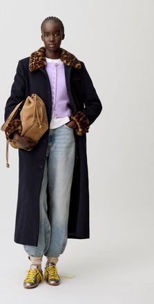 Claudie Pierlot Manteau long laine léopard