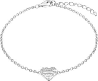 s.Oliver Bracelet - Elegantes Armband aus poliertem 925er Sterlingsilber - silber - Rolokette verstellbar bis 20 cm - wasserfest & hautfreundlich