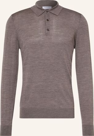 Seidensticker Seidensticker Strick-Poloshirt Aus Merinowolle braun