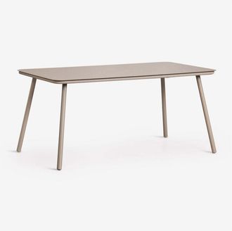 Sklum Rechteckiger Esstisch 160x90 cm aus Arhiza-Glas Moka Braun