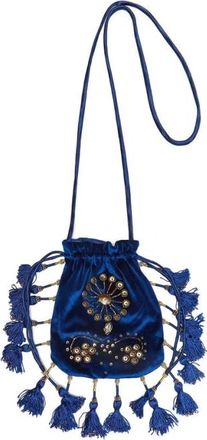 Maliparmi Maliparmi, Femme, Sacs, Bleu, Taille: ONE Size The Precious Velvet Pouch