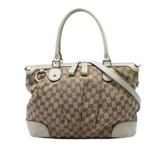 Gucci Pre-owned Canvas Satchel - - Pre-owned - Damen - Beige - ONE SIZE