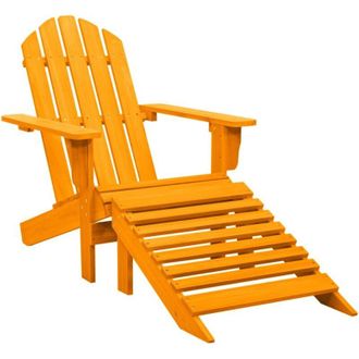 vidaXL Vidaxl - Adirondack-Gartenstuhl mit Fu&szlig;teil Massivholz Tanne Orange