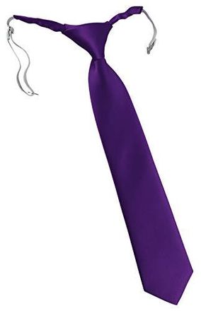TigerTie Designer Security Cravate de s&eacute;curit&eacute;, en couleur unie, pr&eacute;-nou&eacute;e avec &eacute;lastique, violet, Taille Unique