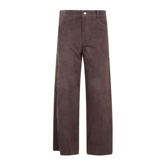 Max Mara Wildleder-Hosen mit weitem Bein - - Trousers - Damen - Braun - M