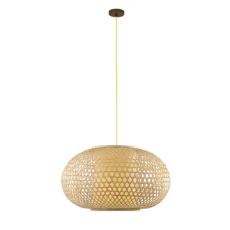 Luce-Ambiente-Design Zen Hanging Chandelier in Natural Bamboo 60 cm