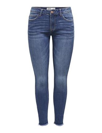 Jacqueline de Yong Femme Jdysonja Life Reg Skinny Ank MB DNM Noos Pantalon Not Applicable, Denim Bleu Moyen, XS/32