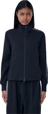 Yohji Yamamoto Femme, Sport, Noir, Taille: 38 FR High-Neck Zip Jacket