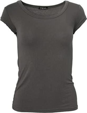 Easy Young Fashion T-shirt Romina pour femme, espresso marron, L