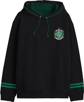 Harry Potter Slytherin - House Crest Homme Sweat-Shirt &agrave; Capuche Noir L