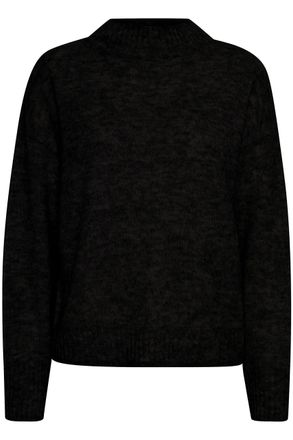 Ichi IHKAMARA LS3 Damen Strickpullover Feinstrick Pullover Strickpullover mit Turtleneck Regular-Fit, Gr&ouml;&szlig;e:2XL, Farbe:Black (194008)