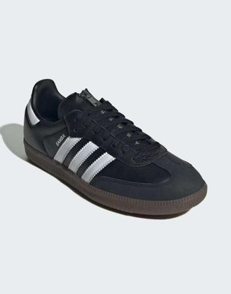 adidas Originals adidas x Jeremy Scott - Samba OG - Schuhe in Core Black / Cloud White / Gum-Schwarz