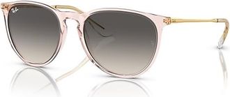 Ray-Ban Erika Classic Sonnenbrillen Gold Fassung Grau Glas 54-18