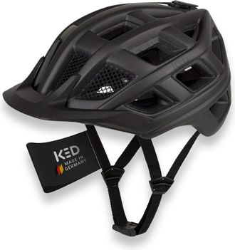 KED Cycling Crom Fahrradhelm F&uuml;r Mountainbike, Trekking Und Alltag Mit LED R&uuml;cklicht, FIDLOCK Verschluss, Insektenschutznetz Farbe: Black Matt | Gr&ouml;&szlig;e: 60-65 (XL)