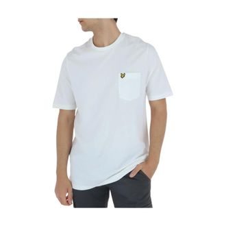 Lyle & Scott Klassisches Baumwoll-T-Shirt - - Tops - Herren - Wei&szlig; - S