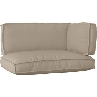 vidaXL Ensemble de coussins de palette 3 pi&egrave;ces taupe en tissu Oxford vidaXL