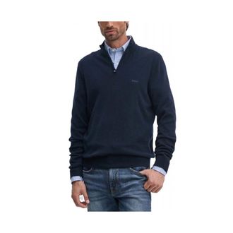 HUGO BOSS Emario Halfzip - - Knitwear - Herren - Blau - 2XL