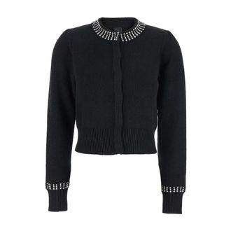 Pinko Schwarzer Cardigan Pullover Blend - - Knitwear - Damen - Schwarzk - XS