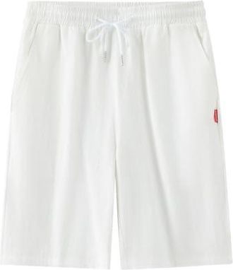 Generic Short d&eacute;t&eacute; pour homme - Short de plage - Short de plage - Short de plage, Blanc., L