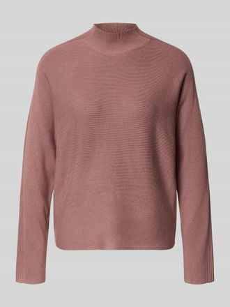 Comma Strickpullover aus Viskose-Mix mit Stehkragen