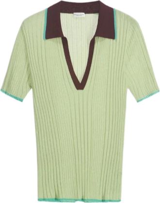 Roberto Collina Femme, Tops, Vert, Taille: 42 FR Polo Costa MC