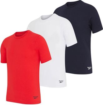 Reebok Santo T-Shirt f&uuml;r Herren (3er-Pack) (Rot/Wei&szlig;/Marine)