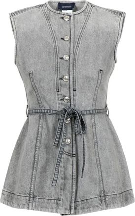 Sportmax Orli Denim Vest - - Jackets - Damen - Grau - M