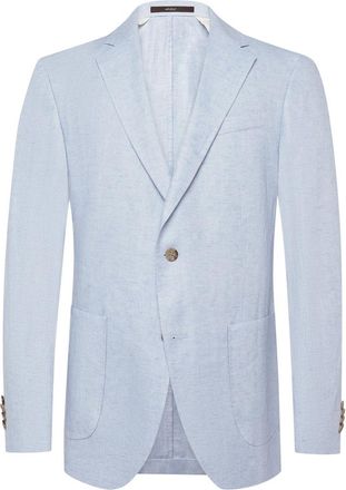 Windsor Ungef&uuml;ttertes Leinensakko mit Fischgr&auml;t-Muster, Shaped Fit in