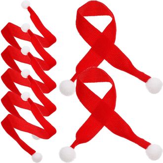 Artibetter 20st&uuml;cke Mini-weihnachtsschal f&uuml;r Weinflaschen Puppen-Accessoire Dekorativ DIY-freundlich Weich Pflegeleicht f&uuml;r Festtagsdekorationen