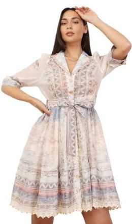 La Modeuse Robe chemise &eacute;vas&eacute;e &agrave; motifs