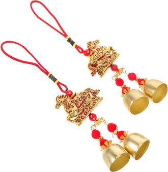 BESPORTBLE 2 St&uuml;ck Pferde Jahreskreis Anh&auml;nger Chinesische Neujahrs Dekoration H&auml;ngendes Windspiel aus Langlebigem Material Laternenanh&auml;nger f&uuml;r Fr&uuml;hlingsfest un