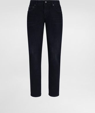Dolce & Gabbana Jeans Skinny Aus Baumwollstretch Mit Plakette - Mann Jeans Mehrfarbig 44