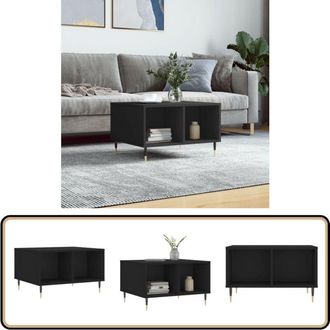 vidaXL Couchtisch Schwarz 60x50x36,5 cm Holzwerkstoff - Couchtisch - Wohnzimmerstil - Holzwerkstoff Möbel - Schwarzer Couchtisch - Sideboard