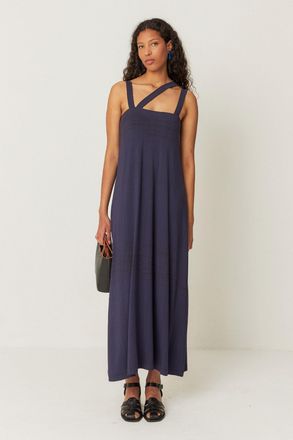 SKFK Damen vegan Kleid Odele Marineblau