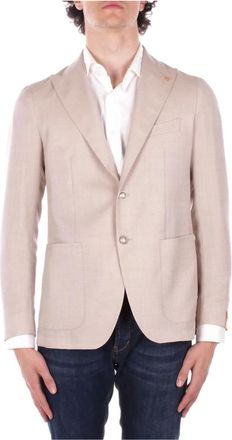 Tagliatore Homme, Vestes, Beige, Taille: XL Blazer crois&eacute;