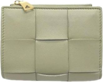 Bottega Veneta Portefeuille vintage doccasion (bi-pli) - Femme - Pre-owned - Vert - Taille: ONE Size