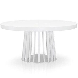 Menzzo Eliza Tisch, wei&szlig;, L150 x T100 x H76 cm, mit Verl&auml;ngerung: L300 cm