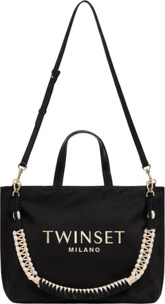 Twinset Femme, Sacs, Noir, Taille: ONE Size Sac Shopper avec Logo