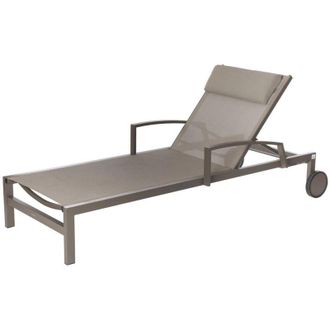 Hesperide Transat Ocala noisette & tonka 2 roues en aluminium traité époxy - Hespéride