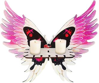 Generic Angel Wing Display Rack - Holz schwebende Eckregal, künstlerischer Wandorganisator | Dekorativer Boho Aufbewahrungsständer für Wohnzimmer Schlafzimmer