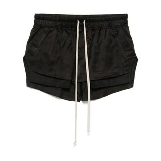 Rick Owens Femme, Shorts, Noir, Taille: 38 FR Shorts Noirs Taille Haute &agrave; Cordon