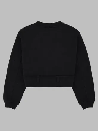 Dries Van Noten Cropped Drawstring Cotton Sweatshirt - Black