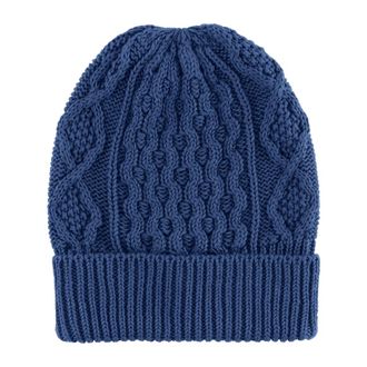 Americandreams Americandreams, Femme, Accessoires, Bleu, Taille: ONE Size Bonnet en coton bleu marine