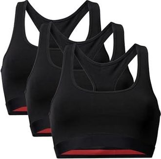 Danish Endurance Brassières en Coton Bio, Ultra Douces et Confortables, pour Femme, Lot de 1 ou 3, Noir (3X), XXL
